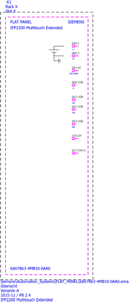 SIMATIC IFP2200 (1920 x 1080) MultiTouch, Extended Version(30m), 24vdc ...