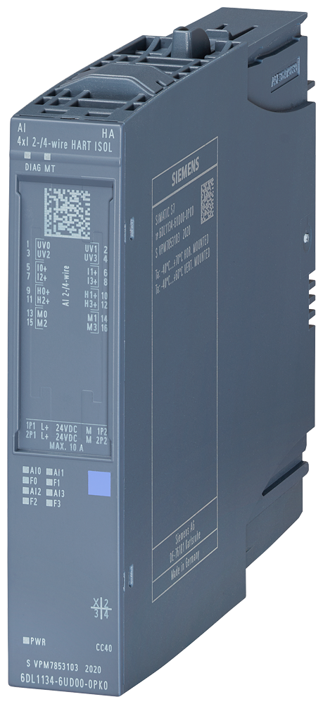 SIEMENS - 6DL11346UD000PK0 - ET 200SP HA. AI 4XI 2-/4-WIRE HART ISOL