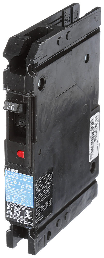 SIEMENS - ED41B020 - BRKR ED4 1P 480V 20A